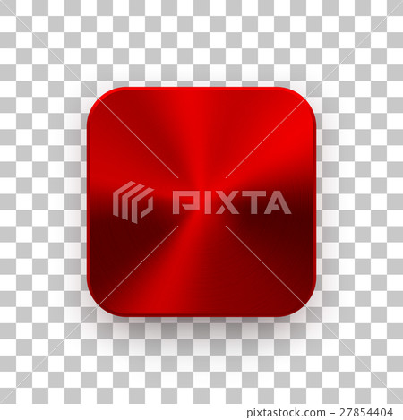 Red App Icon Template with Metal Texture - Stock Illustration [27854404 ...