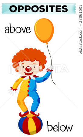 Opposite words with above and below - Stock Illustration [27861605] - PIXTA