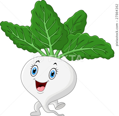 Happy daikon cartoon - Stock Illustration [27864162] - PIXTA