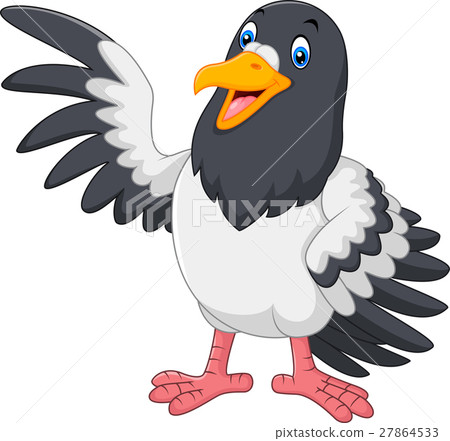 Cute Pigeon bird waving - Stock Illustration [27864533] - PIXTA