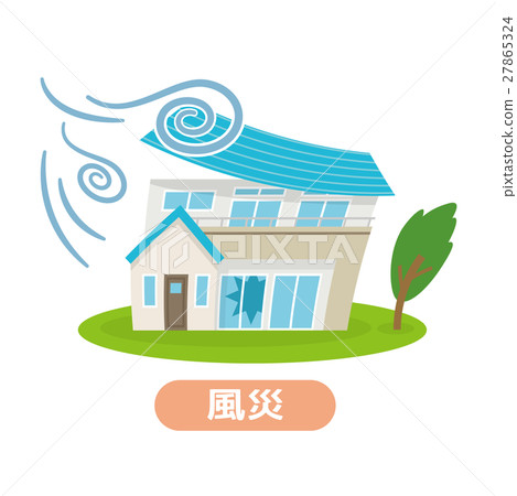 Wind disaster [Disaster series] - Stock Illustration [27865324] - PIXTA