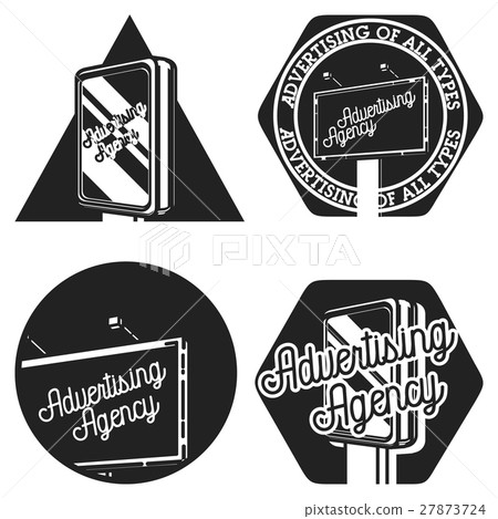 Vintage advertising agency emblems - Stock Illustration [27873724] - PIXTA