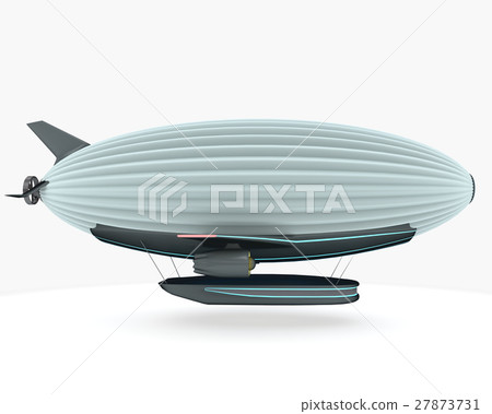 Balloon fly ship isolated on wnite. Future concept - Stock Illustration ...
