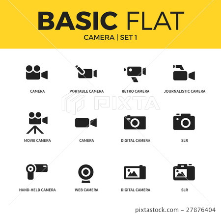 Basic set of Camera icons - Stock Illustration [27876404] - PIXTA