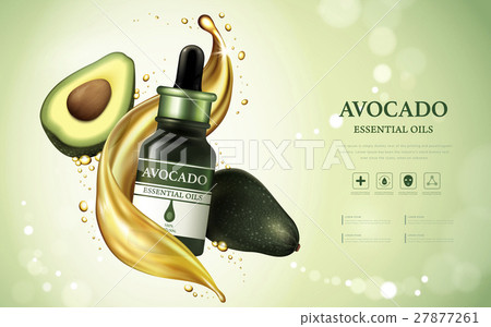Avocado essential oil ads-插圖素材 [27877261] - PIXTA圖庫