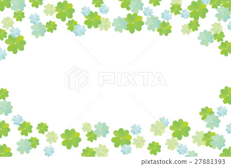 Four leaf clover frame watermark - Stock Illustration [27881393] - PIXTA