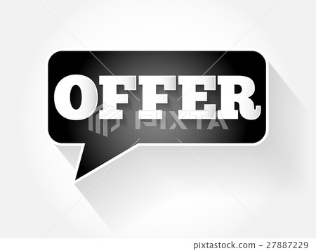 OFFER text message bubble - Stock Illustration [27887229] - PIXTA