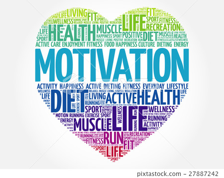 MOTIVATION heart word cloud - Stock Illustration [27887242] - PIXTA