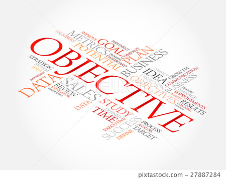 Objective word cloud-插圖素材 [27887284] - PIXTA圖庫
