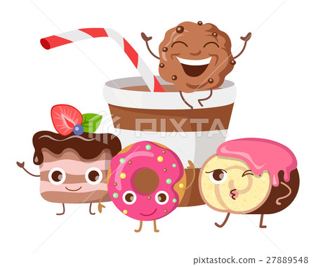 Bon Appetit. Funny Cartoon Characters Banner. - Stock Illustration ...