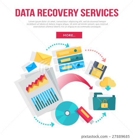 Data Recovery Services Banner - Stock Illustration [27889685] - PIXTA