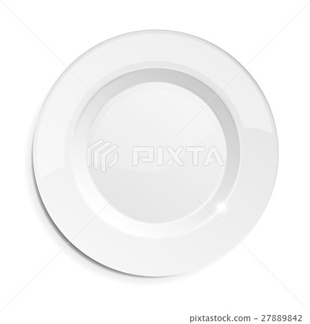 Vector realistic empty dish plate-插圖素材 [27889842] - PIXTA圖庫