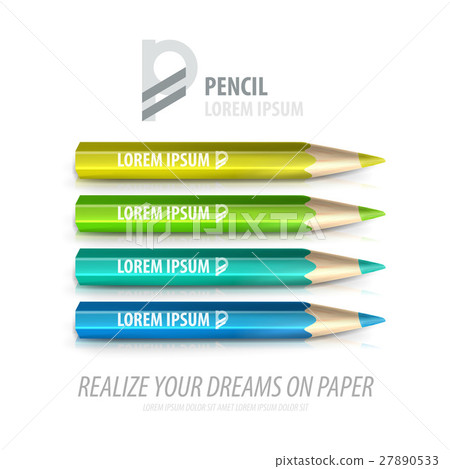 Vector pencil premium ad product template - Stock Illustration ...