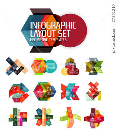 Vector geometric infographic template - Stock Illustration [27891210 ...