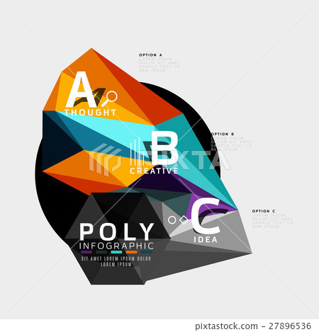 Abstract polygonal infographics - Stock Illustration [27896536] - PIXTA