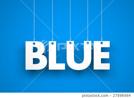 White word BLUE on blue background - Stock Illustration [27896984] - PIXTA