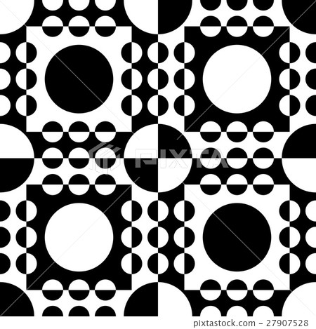 Seamless Square and Circle Pattern-插圖素材 [27907528] - PIXTA圖庫