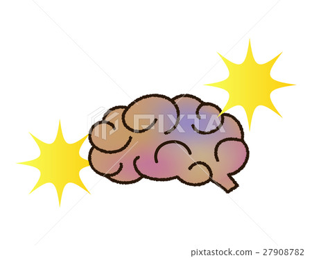 Shocked brain fluffy illustration - Stock Illustration [27908782] - PIXTA