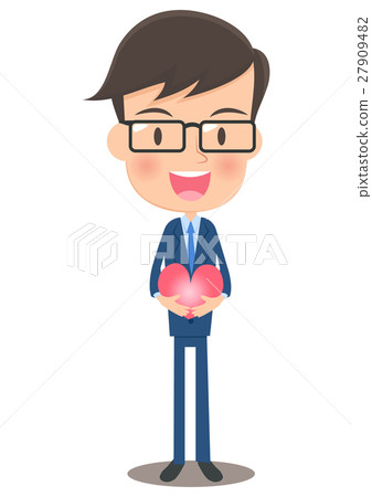 Male employee Heart - Stock Illustration [27909482] - PIXTA