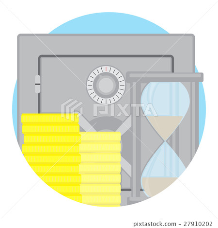 Capitalization of deposit icon flat vector - Stock Illustration ...