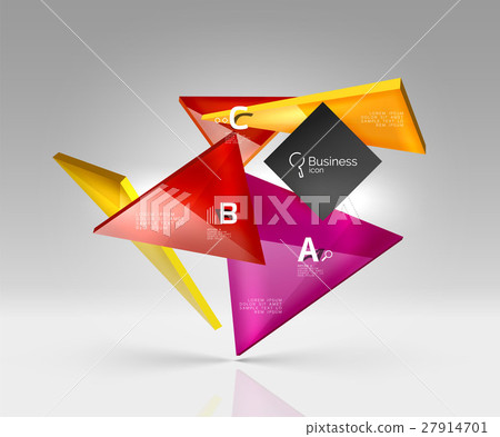 Triangle layout business template, infographic - Stock Illustration ...