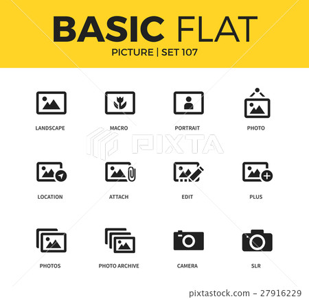 Basic set of Picture icons - Stock Illustration [27916229] - PIXTA