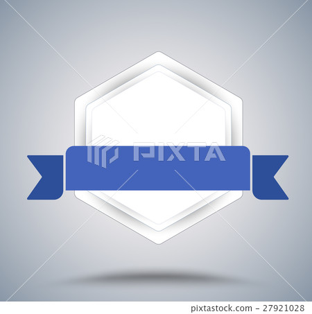 Hexagon badge simple design template. vector stock - Stock Illustration ...