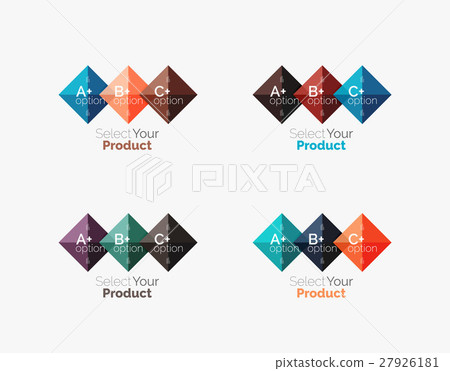 Set of abstract square interface menu navigation - Stock Illustration ...