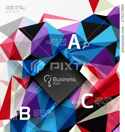 Polygonal triangle abstract background with - Stock Illustration ...