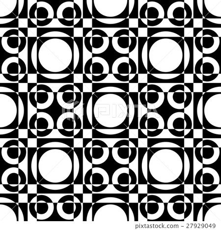 Seamless Circle and Square Pattern - Stock Illustration [27929049] - PIXTA