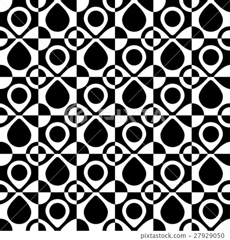 Seamless Circle and Square Pattern - Stock Illustration [27929050] - PIXTA