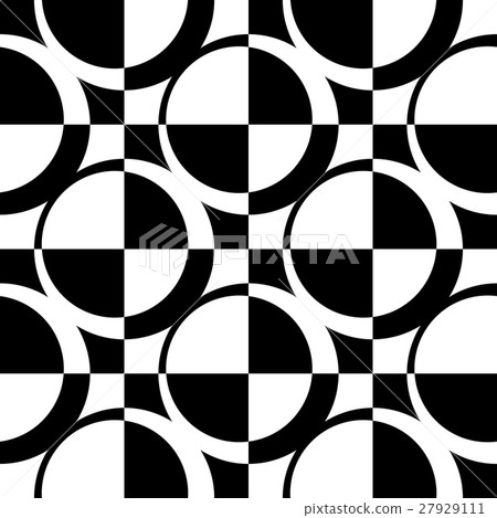 Seamless Circle and Square Pattern - Stock Illustration [27929111] - PIXTA