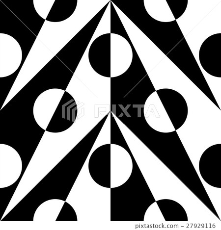Seamless Circle and Triangle Pattern - Stock Illustration [27929116 ...