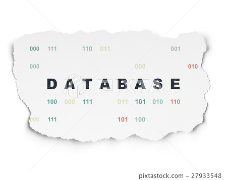 Programming concept: Database on Torn Paper - Stock Illustration ...