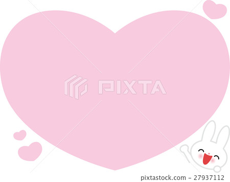Title Copy Space Usagi Heart - Stock Illustration [27937112] - PIXTA