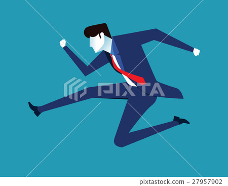 Businessman running. Concept Business - Stock Illustration [27957902 ...
