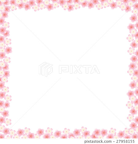 Sakura picture frame - Stock Illustration [27958155] - PIXTA