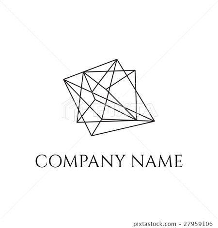 Abstract geometric linear logo in perspective. - Stock Illustration ...