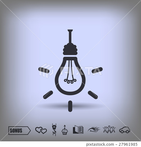 Pictograph of light bulb - Stock Illustration [27961985] - PIXTA