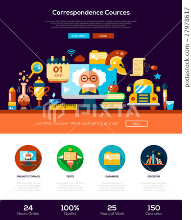 School, education website header banner with - Stock Illustration ...