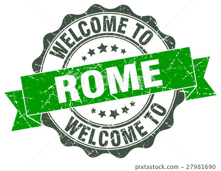 Rome round ribbon seal - Stock Illustration [27981690] - PIXTA