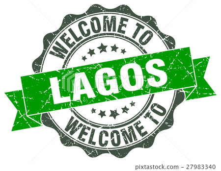 Lagos round ribbon seal-插圖素材 [27983340] - PIXTA圖庫