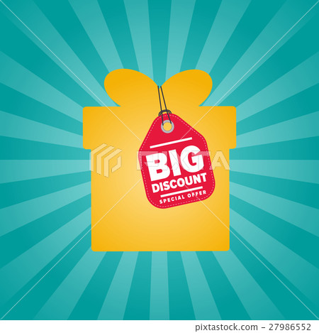 Big discount isolated sale sticker on box - Stock Illustration ...