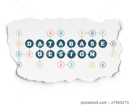 Programming concept: Database Design on Torn Paper - Stock Illustration ...