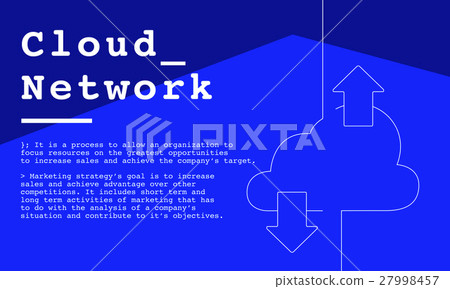 Cloud Computing Network Connection Concept - Stock Illustration ...
