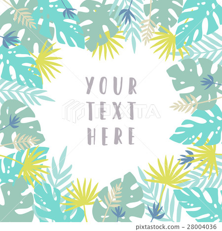 Tropical card template. - Stock Illustration [28004036] - PIXTA
