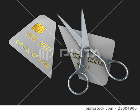detailed gray credit card isolated on black - Stock Illustration ...