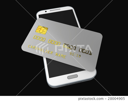 detailed gray credit card isolated on black - Stock Illustration ...