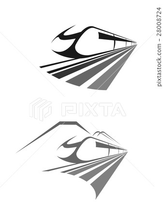 Express train rail transport vector icon, emblem - Stock Illustration ...