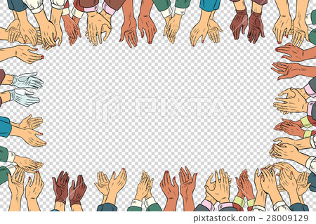 Clap hands frame a business concept, applause - Stock Illustration ...
